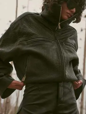 SAME The Leather Bomber Jacket