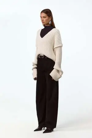 SAME Oversized V Neck Sweater