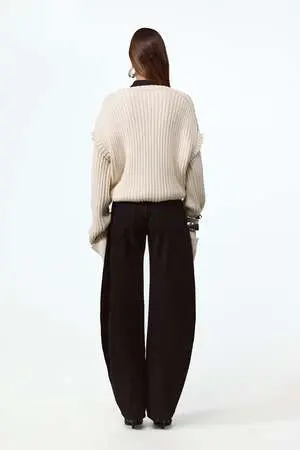 SAME Oversized V Neck Sweater