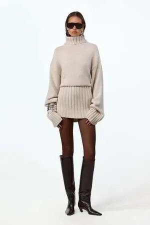 SAME Knit Sweater Dress - Taupe