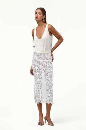 SAME Lace Midi Skirt