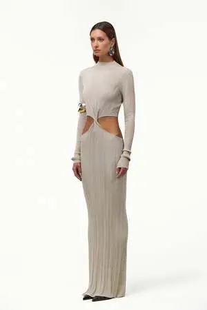SAME Metallic Twist Maxi Dress