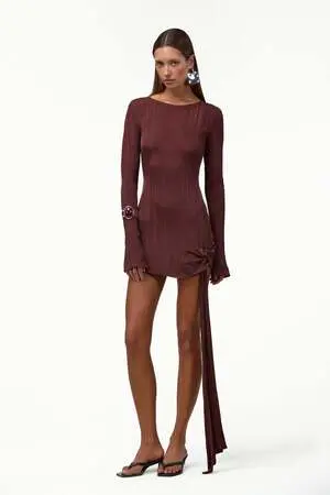 SAME Metallic Twist Mini Dress