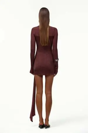 SAME Metallic Twist Mini Dress