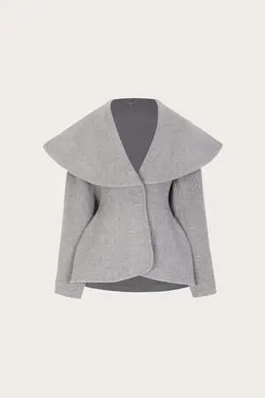 SAME Short Wool Coat - Gray