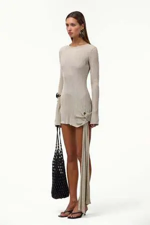 SAME Metallic Twist Mini Dress