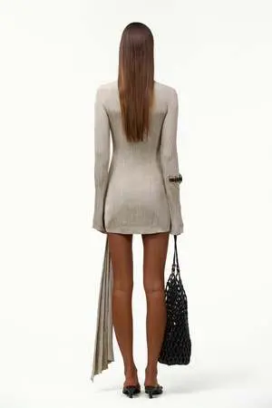 SAME Metallic Twist Mini Dress