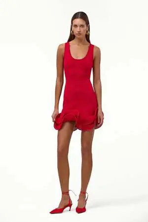 SAME Double Ruffle Hem Mini Dress