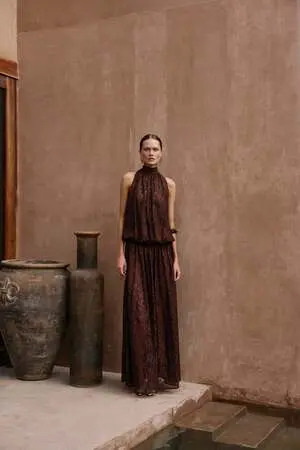 SAME Drop Waist Lace Gown