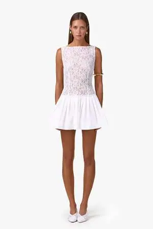 SAME Lace Poplin Mini Dress