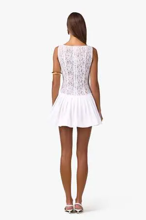 SAME Lace Poplin Mini Dress