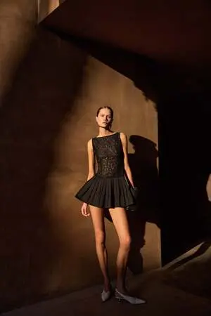 SAME Lace Poplin Mini Dress