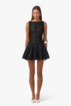 SAME Lace Poplin Mini Dress