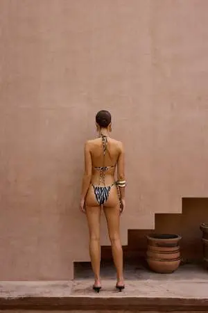 SAME LOS ANGELES Stone Beaded String Bottom