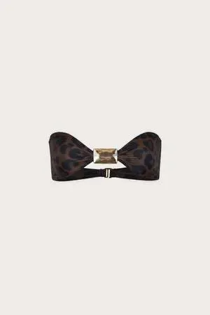 SAME LOS ANGELES Hammer Bandeau Top - Cheetah