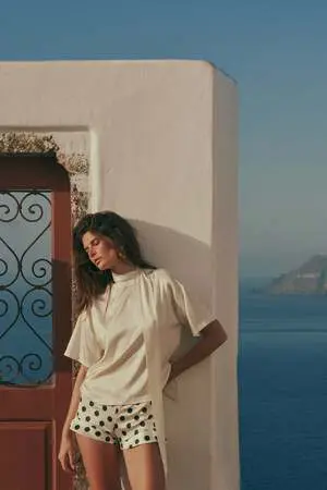 SAME Silk Tee W/ Scarf