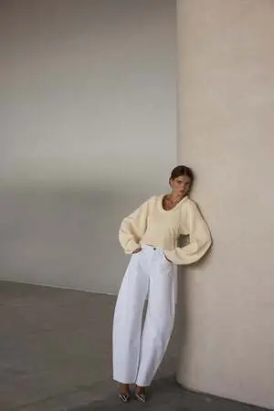 SAME The Barrel Jean - White