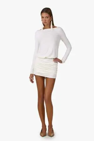 SAME Draped Back Mini Dress