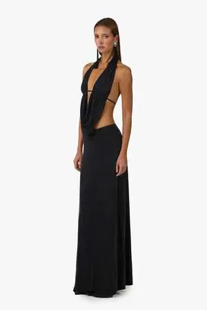 SAME Plunge Neck Maxi Dress