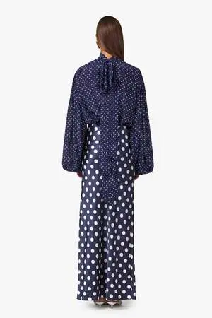 SAME Draped Sleeve Chiffon Top