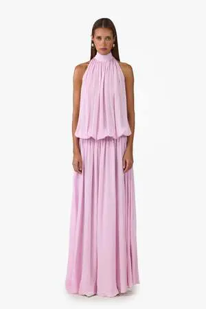 SAME Drop Waist Chiffon Gown - Lilac Pink