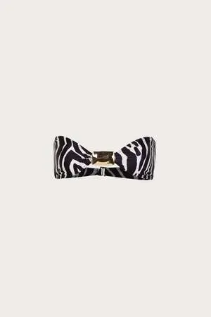 SAME LOS ANGELES Hammer Bandeau Top - Zebra