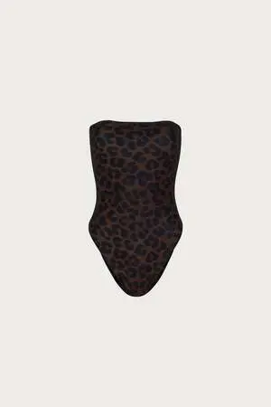 SAME LOS ANGELES Strapless One Piece - Cheetah