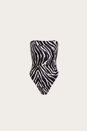 SAME LOS ANGELES Strapless One Piece - Zebra