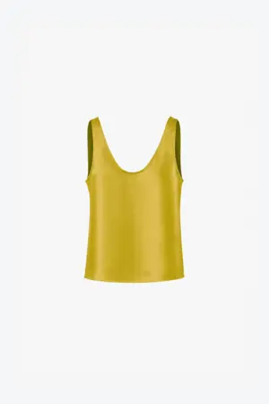 SAME Silk Tank - Chartreuse