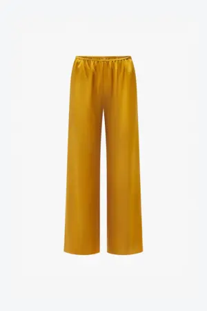 SAME Silk Wide Leg Pants - Bronze