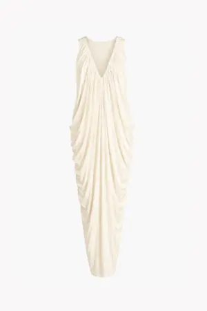 SAME Draped V Neck Gown