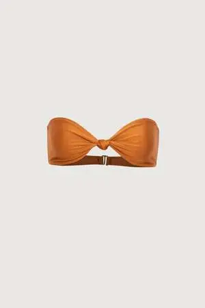 SAME LOS ANGELES Knotted Bandeau Top - Bronze