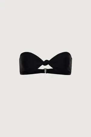 SAME LOS ANGELES Knotted Bandeau Top - Black