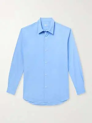 A.PRESSE Cotton-poplin Shirt - Blue