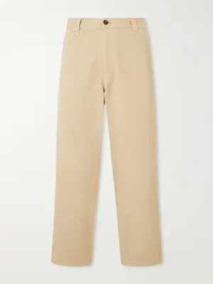 CORRIDOR Wide-leg Cotton-twill Trousers - Neutrals