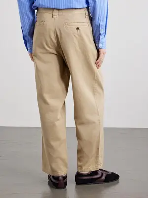 CORRIDOR Wide-leg Cotton-twill Trousers - Neutrals