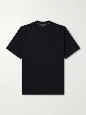 Brioni Cotton-jersey T-shirt - Black