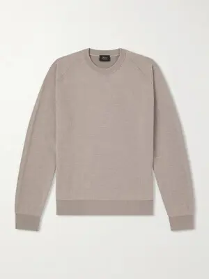 Brioni Cashmere And Wool-blend Sweater - Neutrals