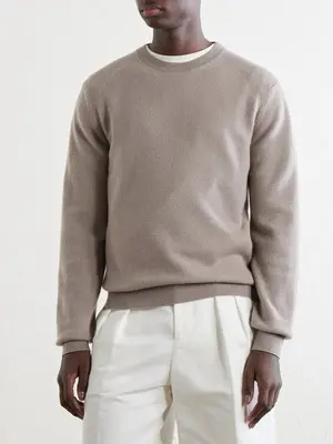 Brioni Cashmere And Wool-blend Sweater