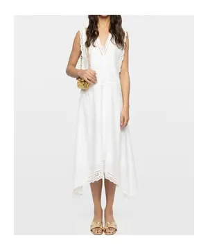 Zadig&Voltaire Sleeveless Lace Midi Dress - White