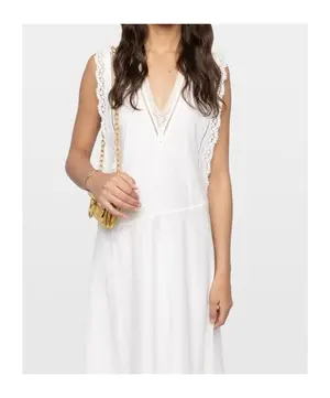 Zadig&Voltaire Sleeveless Lace Midi Dress - White