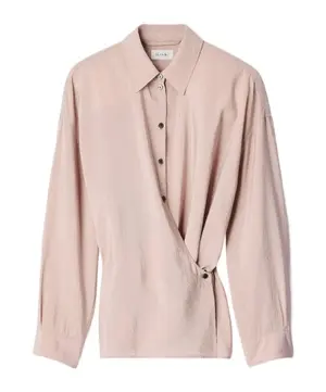 LEMAIRE Long-sleeved Draped Shirt - Orchid