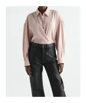LEMAIRE Long Sleeve Draped Shirt - Orchid