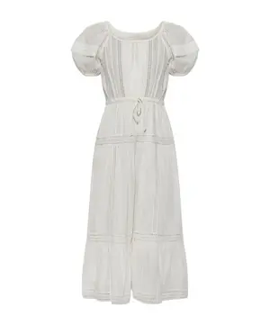 Ulla Johnson Isolde Pintuck Midi Dress
