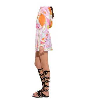 Emilio Pucci Angoli Printed Wrap Skirt