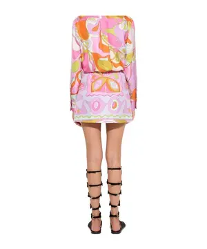 Emilio Pucci Angoli Printed Wrap Skirt