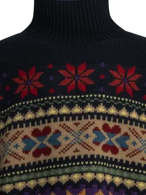 Polo Ralph Lauren Wool And Cashmere Fair Isle Turtleneck Sweater
