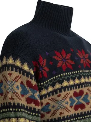 Polo Ralph Lauren Wool And Cashmere Fair Isle Turtleneck Sweater