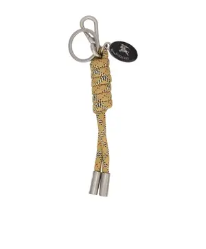 Burberry Check Charm With Metal Ring - No