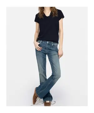 Zadig&Voltaire Fishnet Henley T-shirt - Black